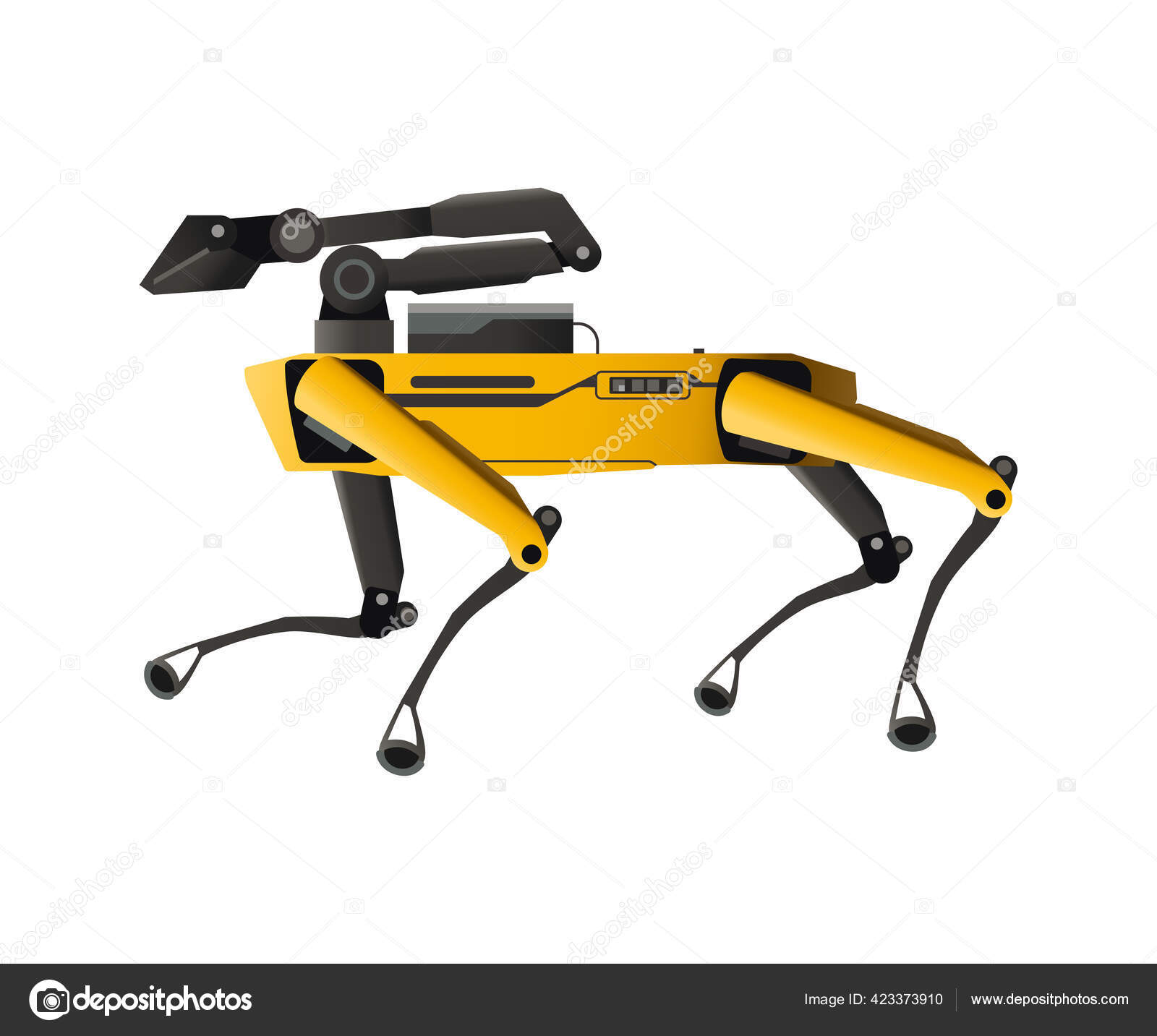 Spot Robot Dog Vector Flat Graphic Illustration Industrial Sensing ...