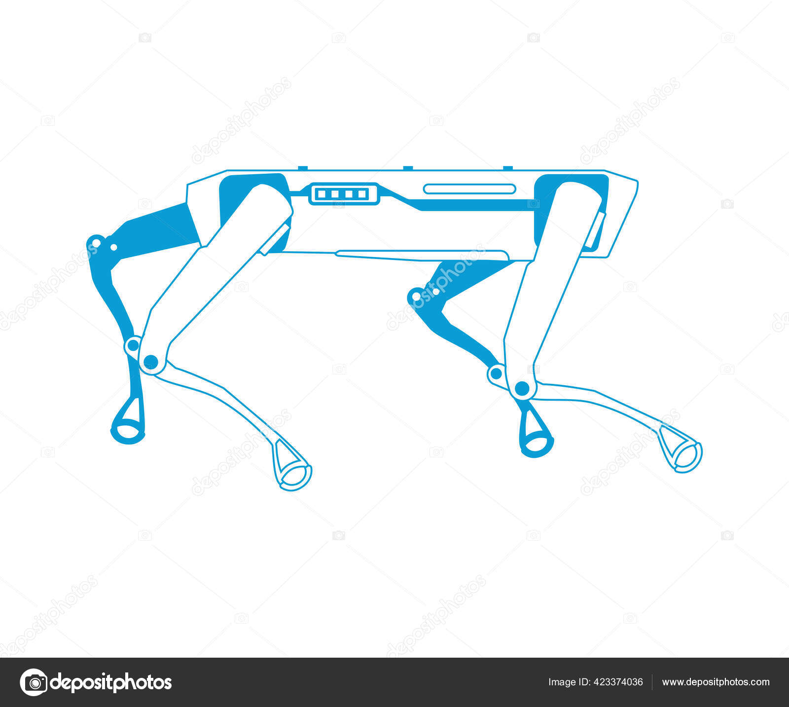 Spot Robot Dog Vector Flat Graphic Illustration Industrial Sensing ...