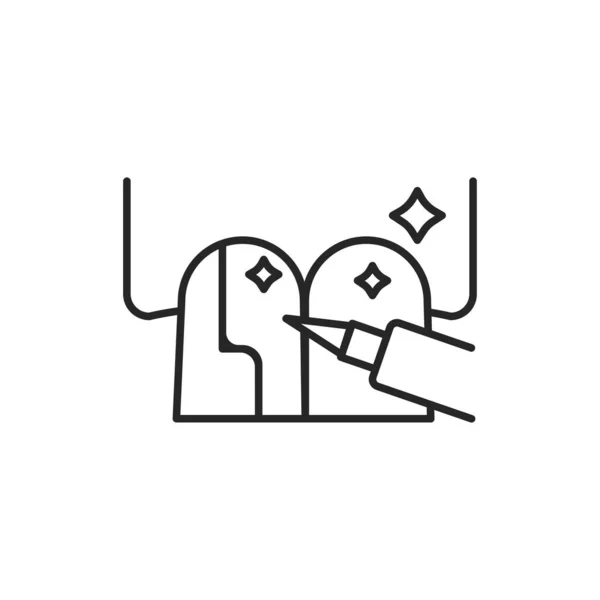 Professional Teeth Cleaning Color Line Icon Pictogram Web Page Mobile ...