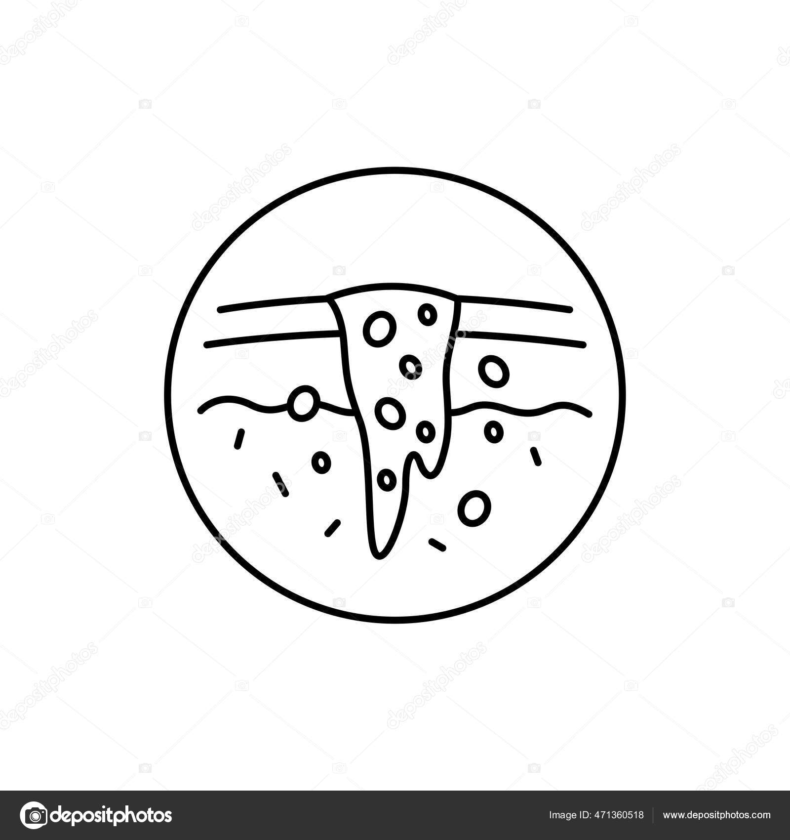Nodular Black Line Icon Dermatology Disease Isolated Vector Element ...