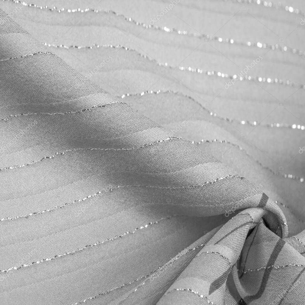 Textura de fondo de diseño, tela en blanco y negro con rayas Lurex ...