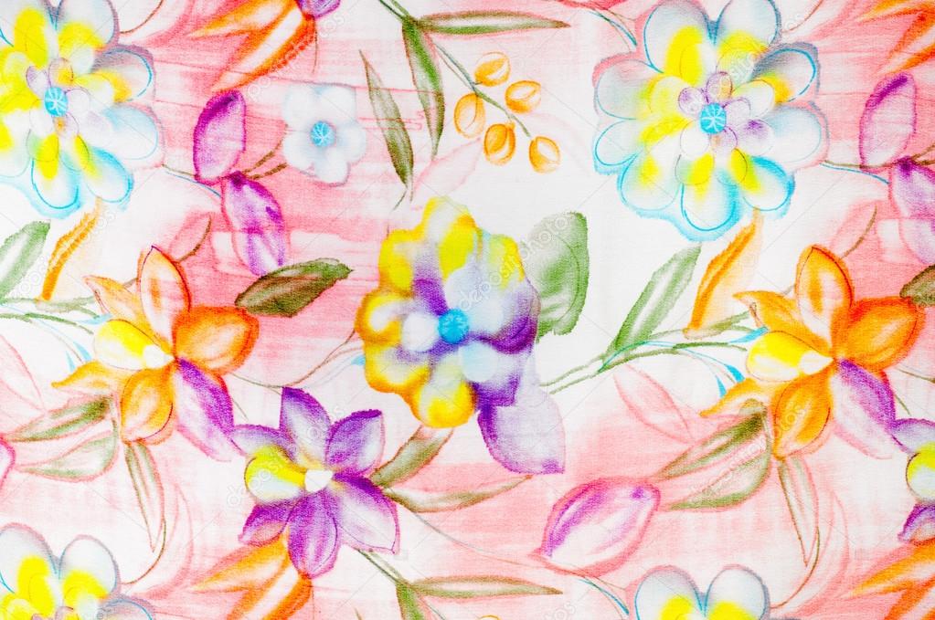 Fabric silk texture, abstract flowers ⬇ Stock Photo, Image by © ekina1 ...