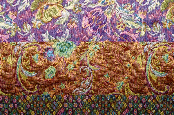 Brocade Fabric Texture Painted Pattern Flowers — Stock Photo © ekina1 ...