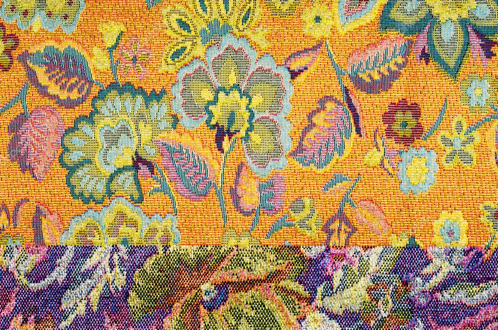 Brocade Fabric Texture Painted Pattern Flowers — Stock Photo © ekina1 ...