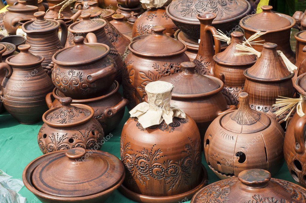 Pottery Earthenware Clayware Crockery Stoneware Large Container ...