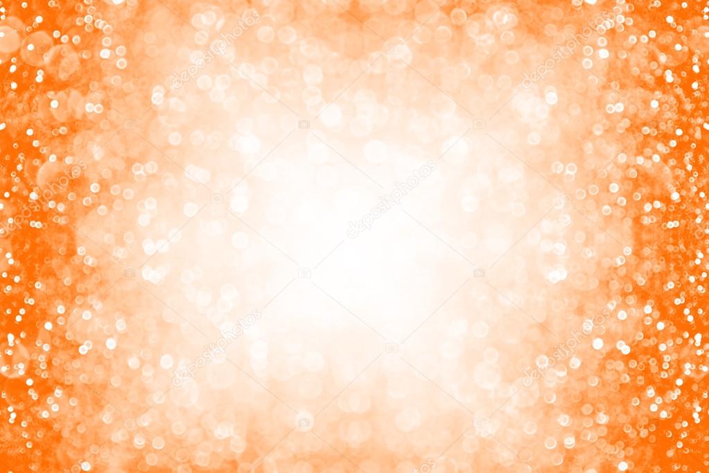 Orange Fall Halloween Glitter Party Invitation Border Stock Photo by ...