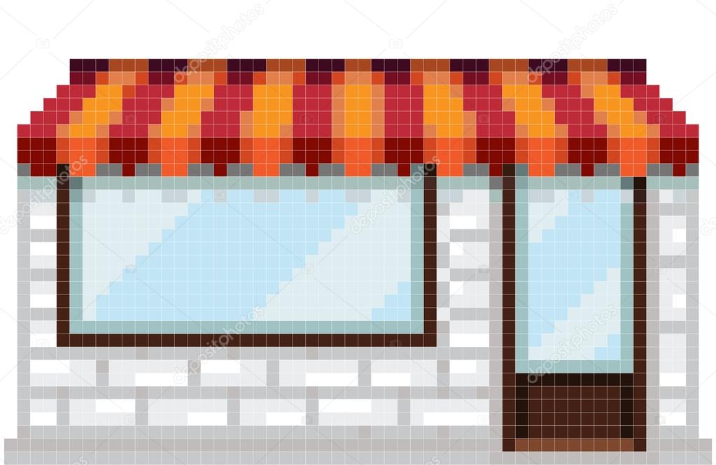 Shop pixel art Stock Vector Image by ©lereen #67047585