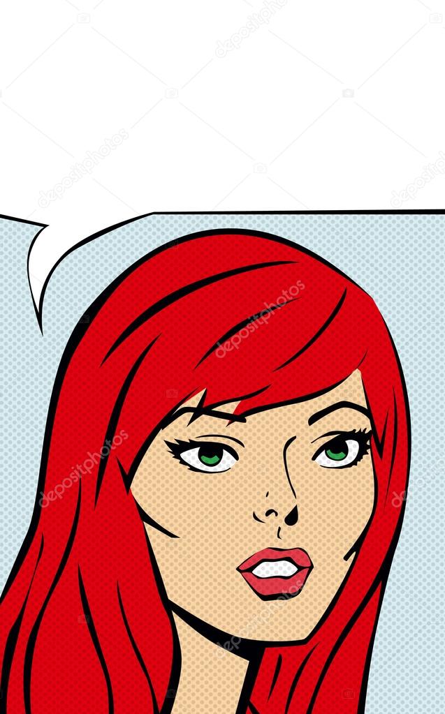 Retro Comic Girl With Speech Bubble Stock Vector Image By ©robin2b