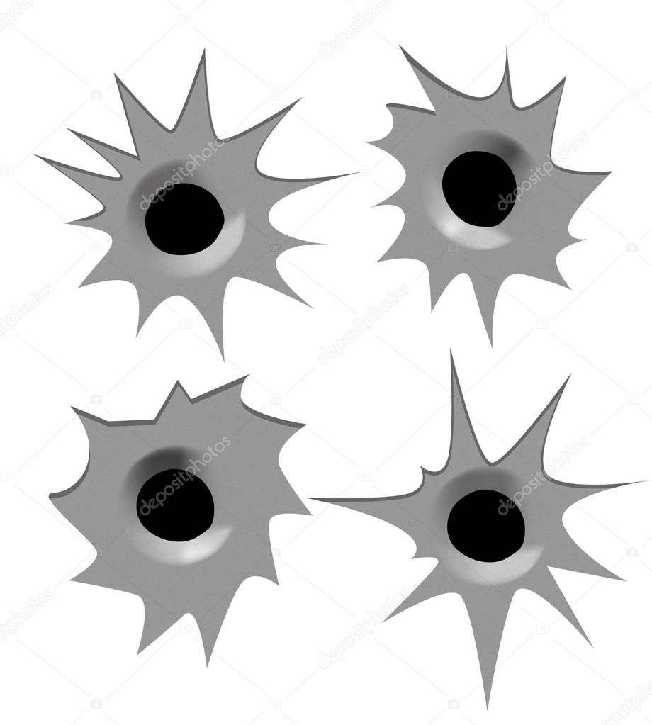 Agujeros de bala Vector de stock #70902501 de ©Robin2b