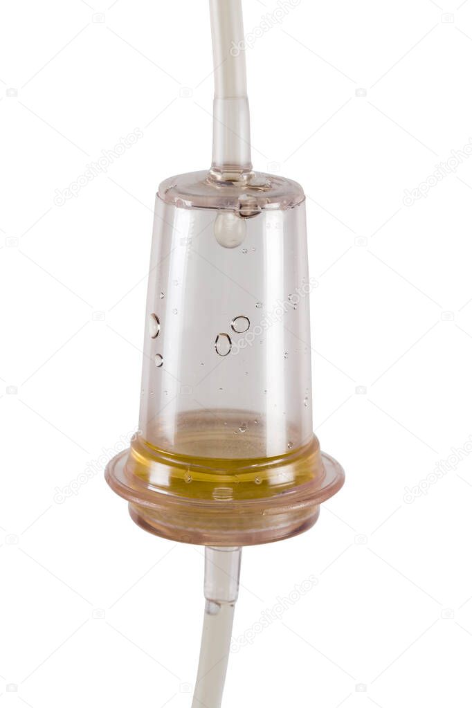 Cámara de goteo de un dispositivo de perfusión intravenosa desechable ...