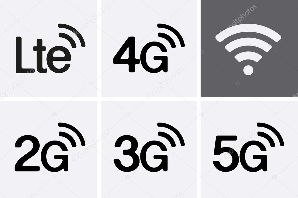 LTE, 2G, 3G, 4G and 5G technology icon symbols. Vector premium vector ... LTE, 2G, 3G, 4G and 5G technology icon symbols. Vector premium vector ...