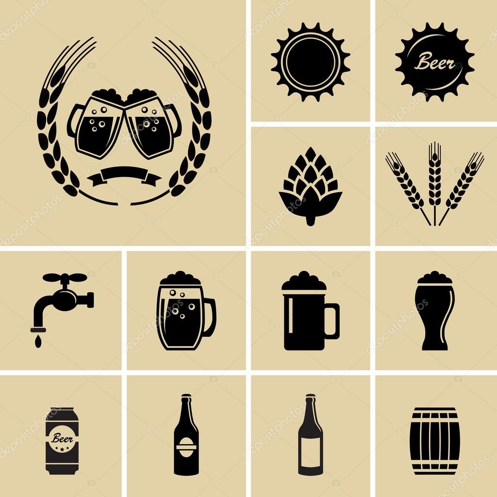 Beer Icons — Stock Vector © ankudi #55880871