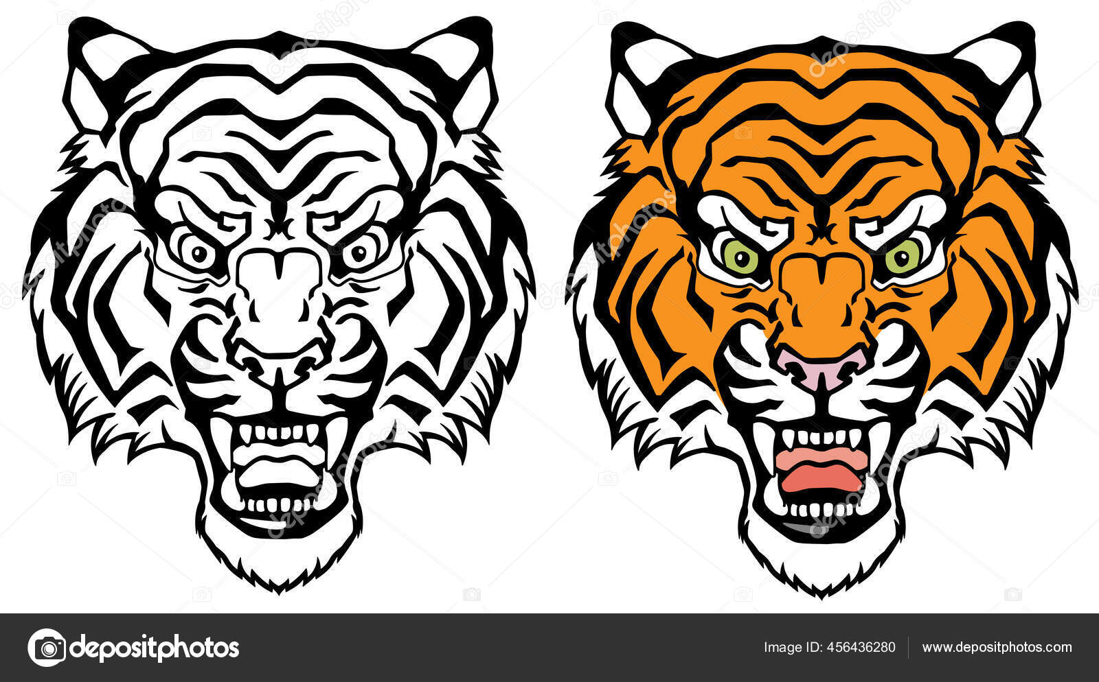 Kepala Harimau Vector