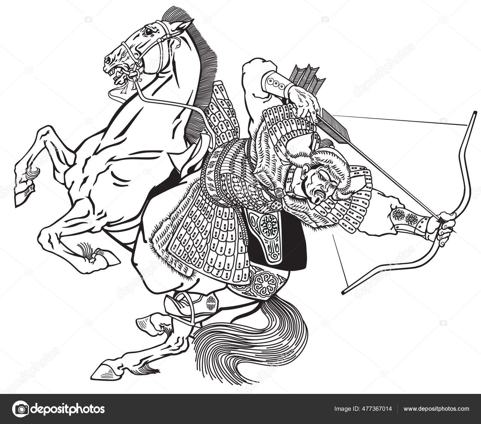 Caballo De La Cultura Mongol Horsehair Of A Brown Mongolian Horse,