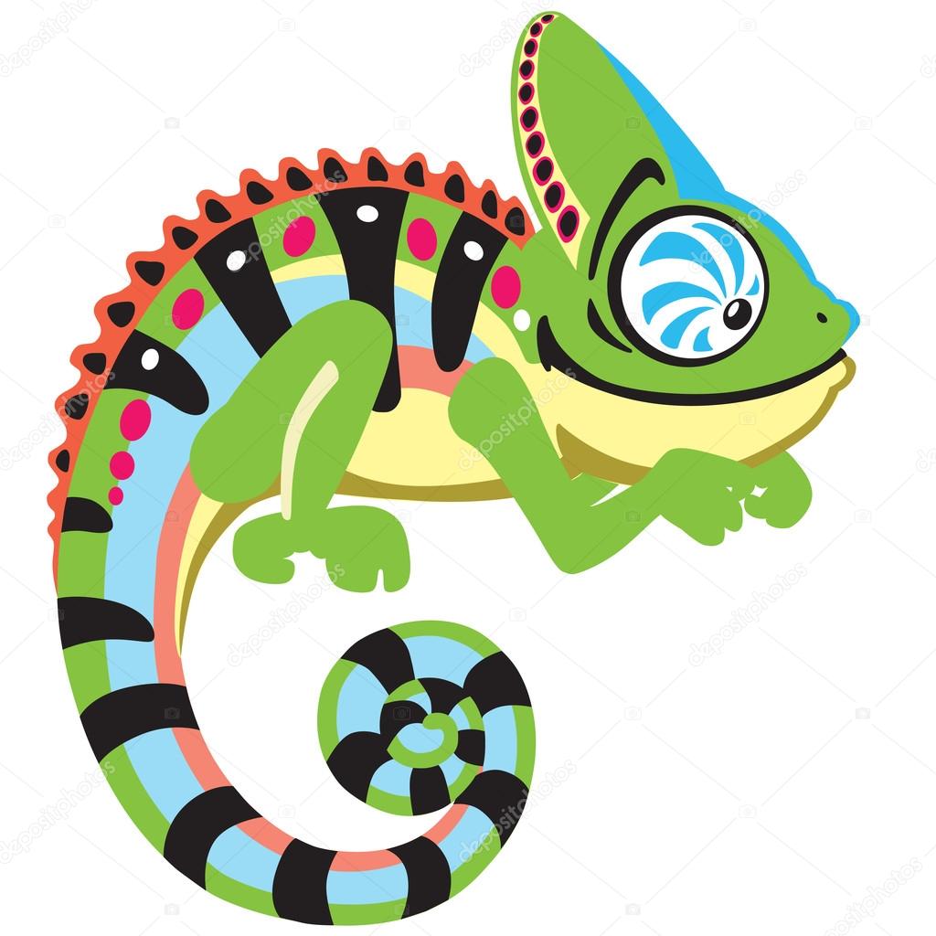 Cartoon chameleon Stock Vector Image by ©insima #85837568