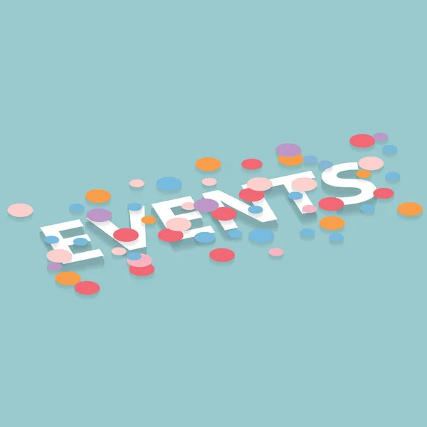 Word events on colorful wooden cubes — Stock Photo © chrupka #76549817