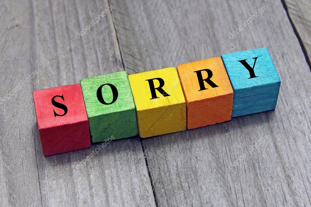 Concept of sorry word on wooden colorful cubes Stock Photo by ©chrupka ...