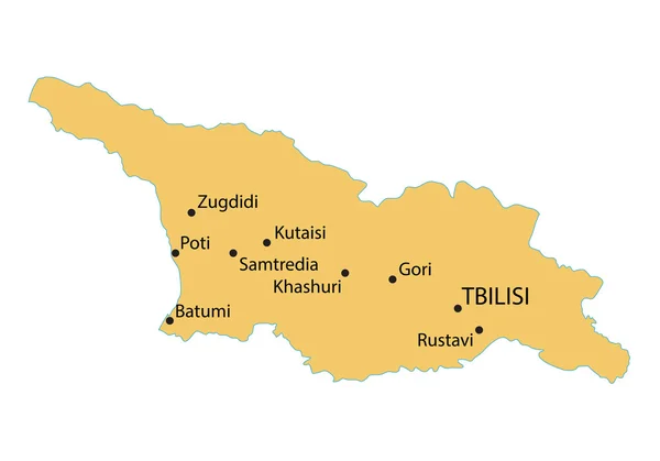 Grafika wektorowa Mapa gruzji, Mapa gruzji obrazy wektorowe | Depositphotos