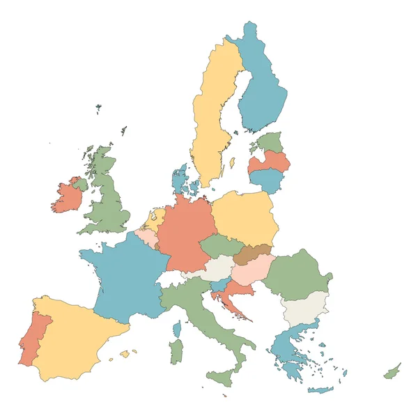mapa colorido de la Unión Europea 2025