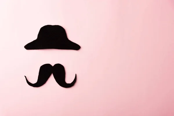 Pink Mustache With Black Background