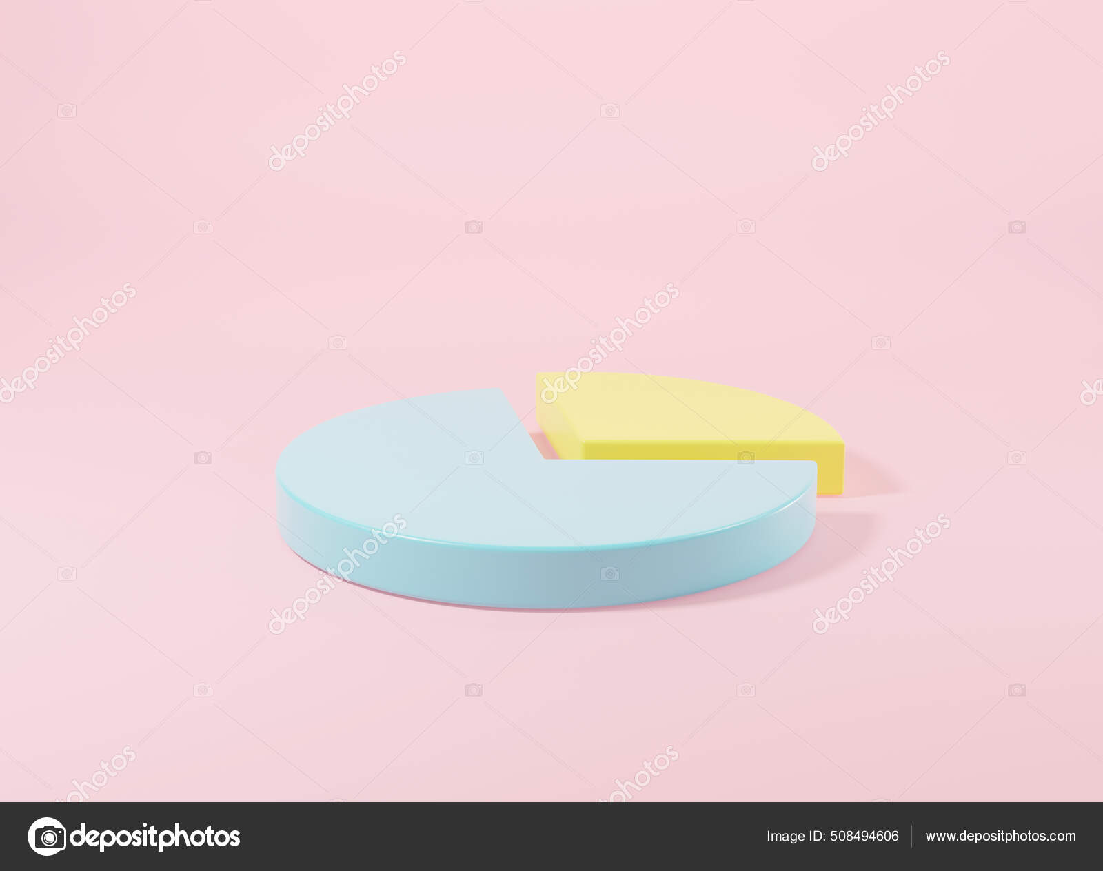 Donut Chart Graph Growth Diagram Infographics Elements Analysis Pink ...