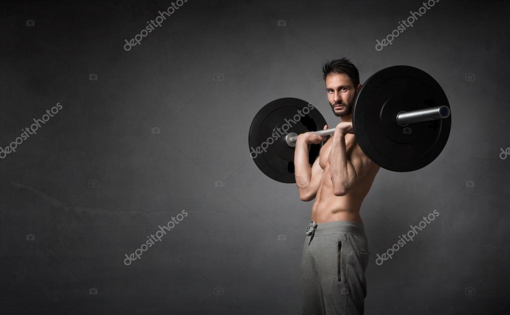 Crossfitter portrait during exercise — Stock Photo © marcogarrincha ...