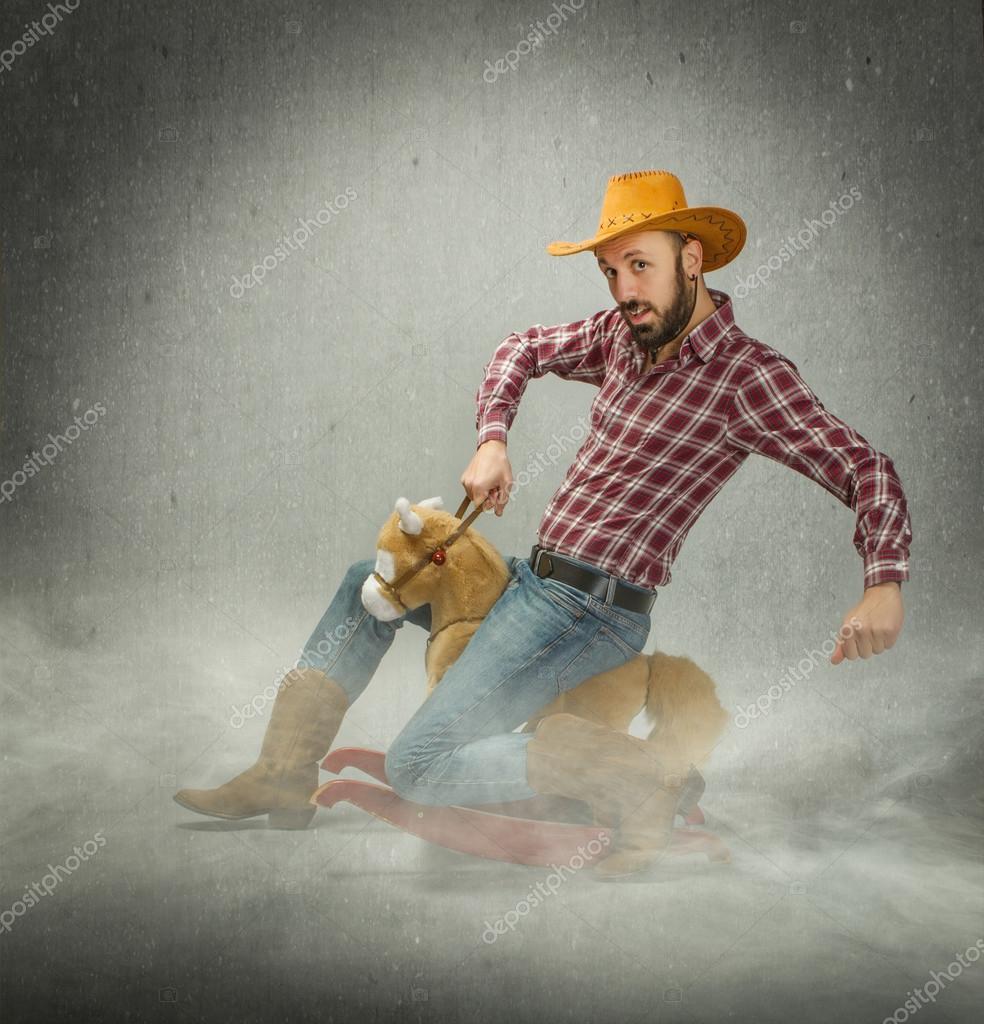 Cow boy in a traditional western life — Stock Photo © marcogarrincha ...
