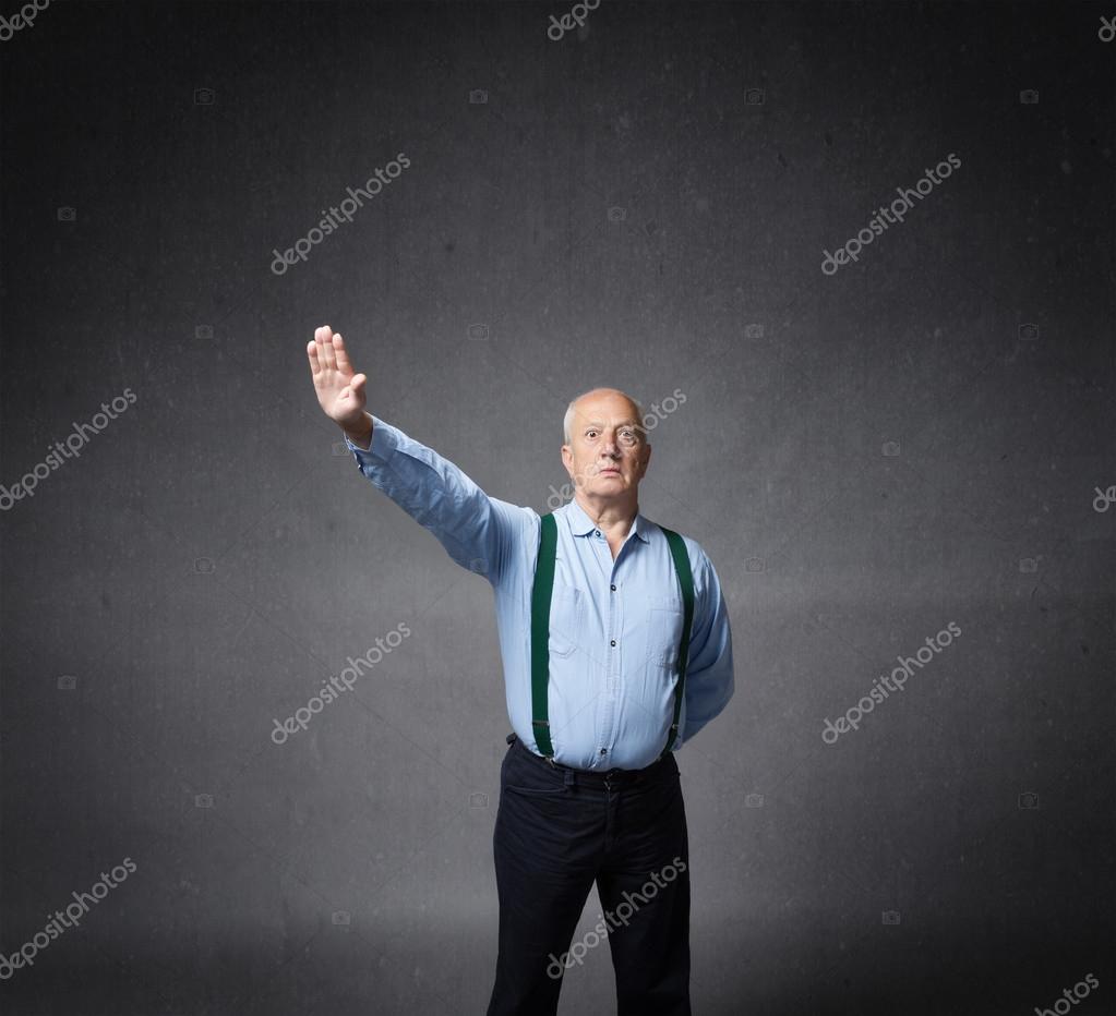 Old man emotions and expressions in gray background Stock Photo by ...