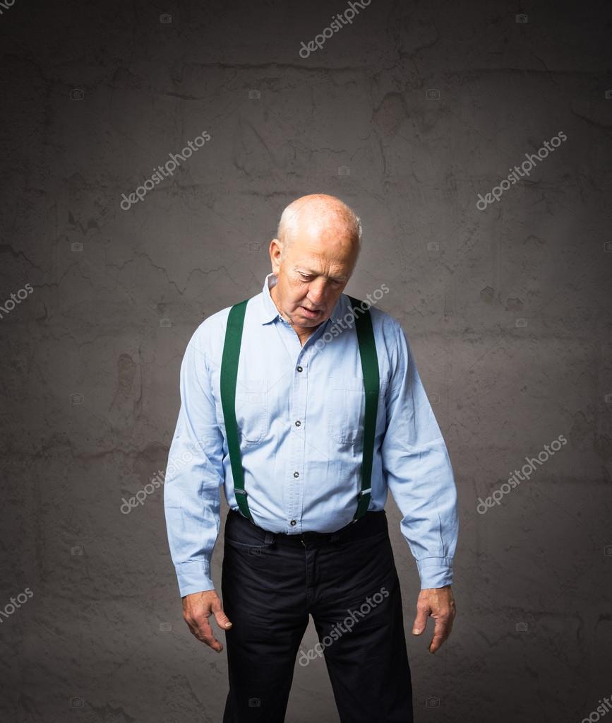 Old man emotions and expressions in gray background Stock Photo by ...
