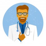 Doctor holding file vector illustration. Stock Vector Image by ...