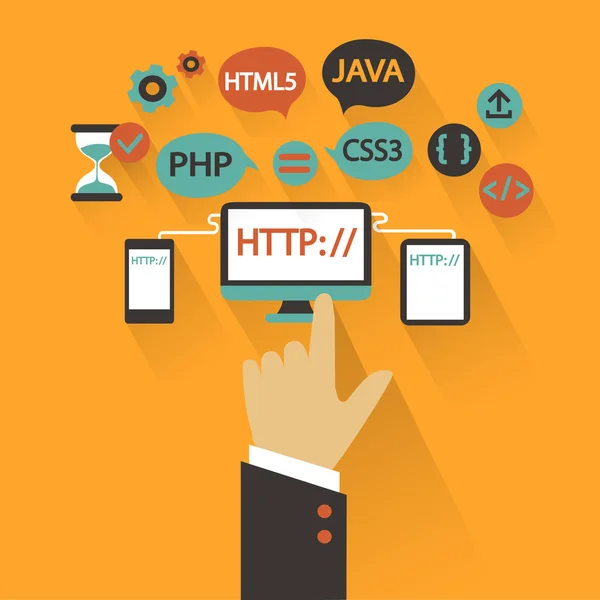 Desarrollo web imágenes de stock de arte vectorial | Depositphotos