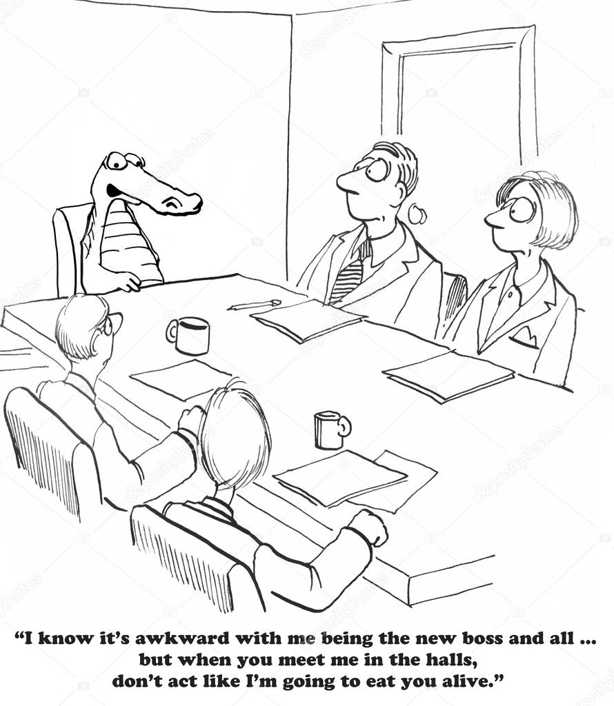 Meeting With Boss Cartoon