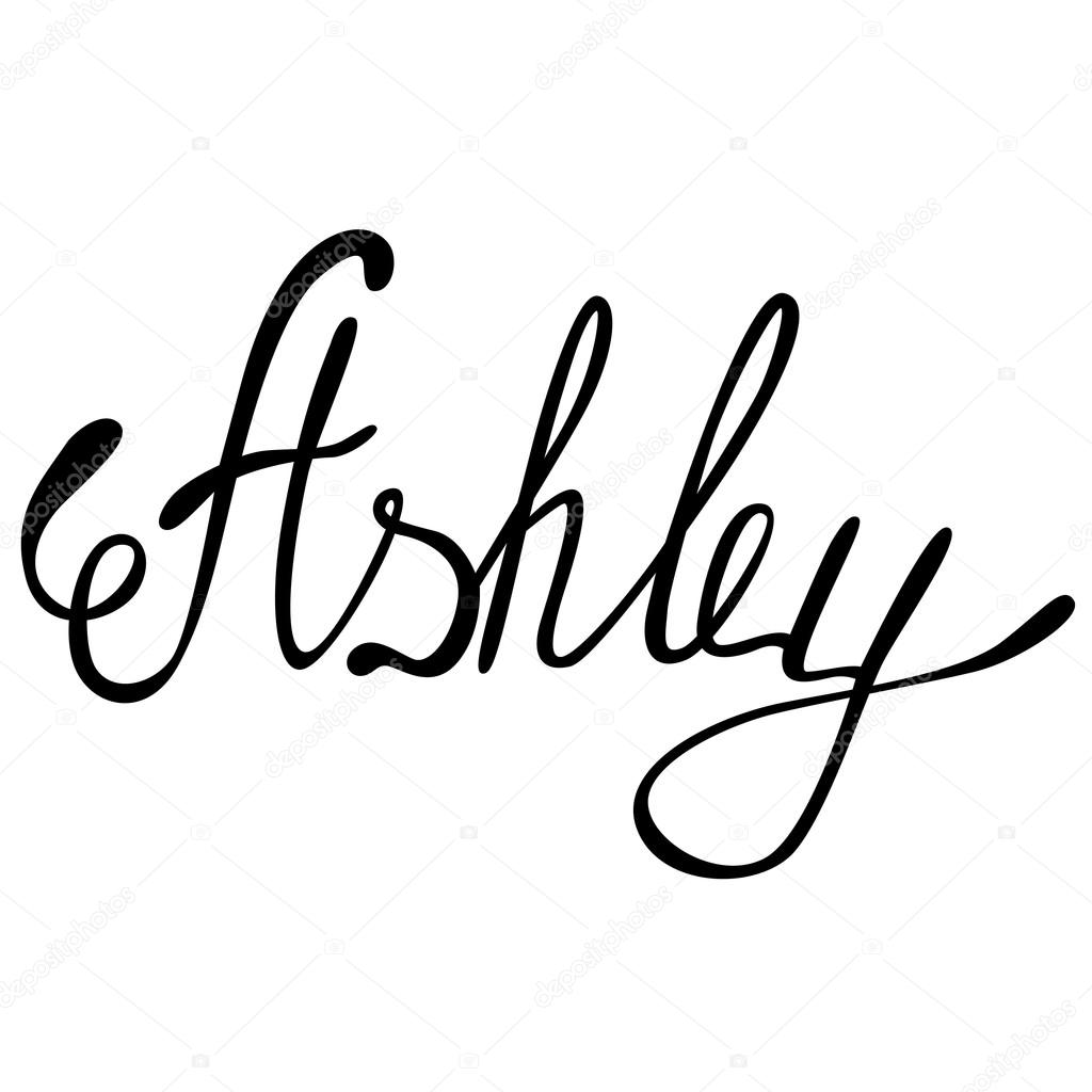 Ashley name lettering — Stock Vector © Marishayu #103637716