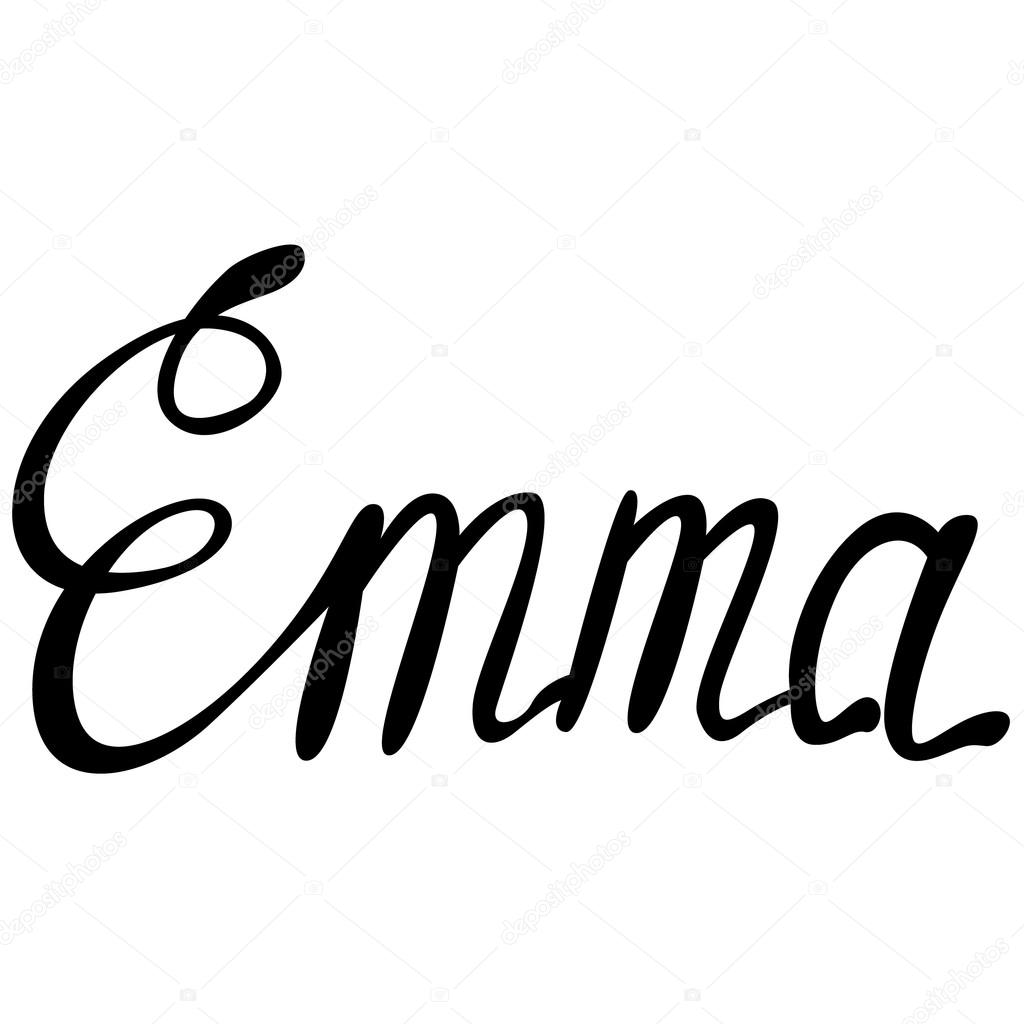 Letras de nombre Emma — Vector de stock © Marishayu #103778642