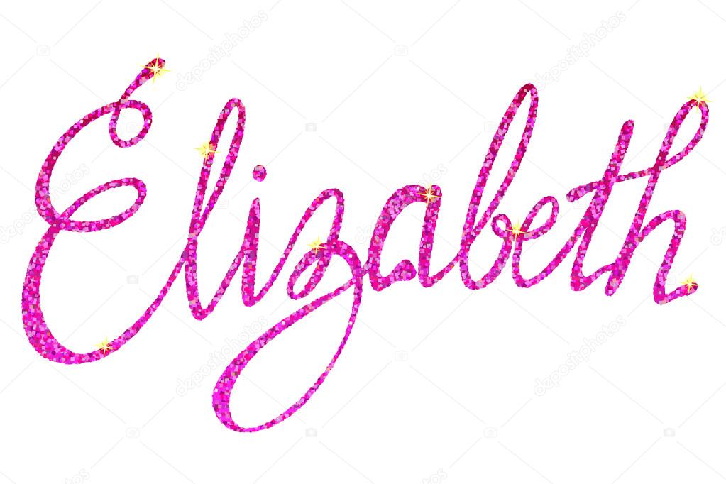 Elizabeth nombre letras borlas vector, gráfico vectorial © Marishayu ...