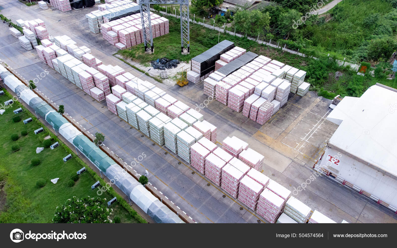 Warehouse Many Containers Stockpile Cargo Hold Photo Storeshouse Aerial ...