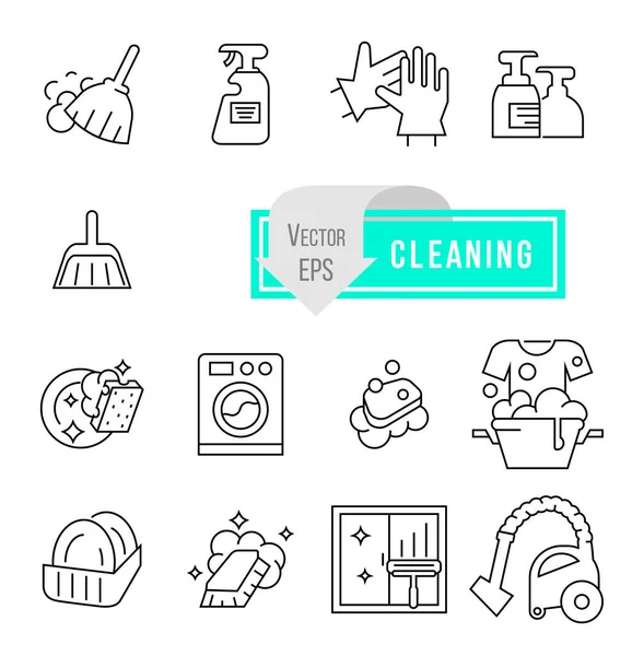 Cleaning vector icons set on gray. Stock Vector Image by ©Alexynder ...