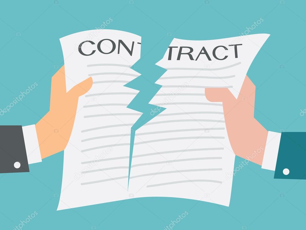 Tearing contract sheet — Stock Vector © jesadaphorn #63803097