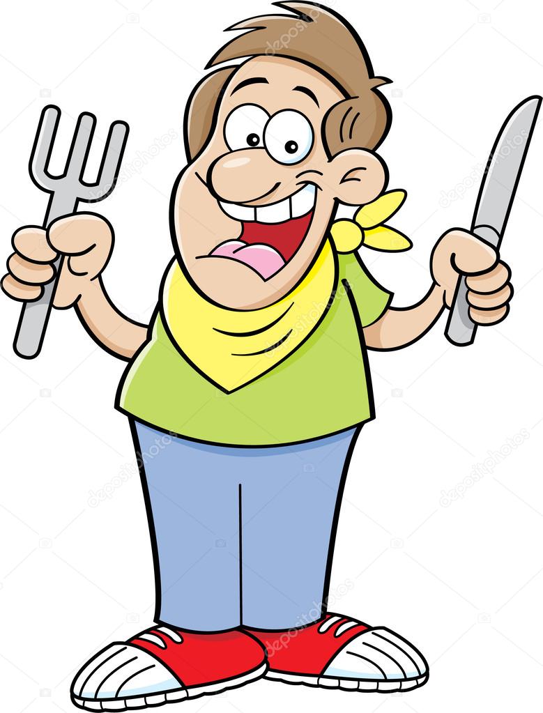 Hombre hambriento de dibujos animados . Vector de stock por ©kenbenner ...