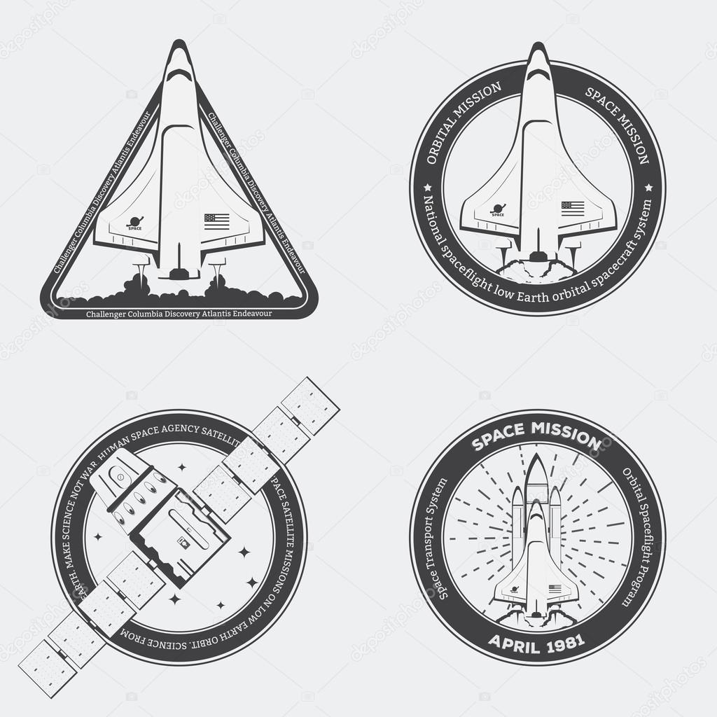 Space shuttle emblem Stock Vector Image by ©ikonstudios #113522104