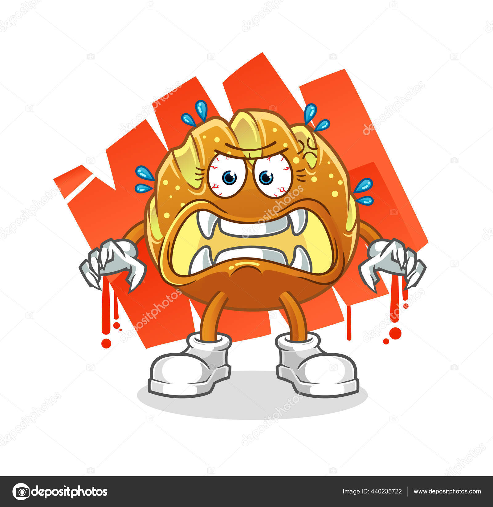 Bread Monster Vector Cartoon Character Stock Vector Image by ©hariyusuf ...