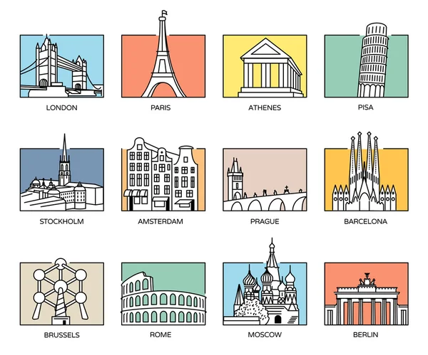 Europe Landmarks Clipart