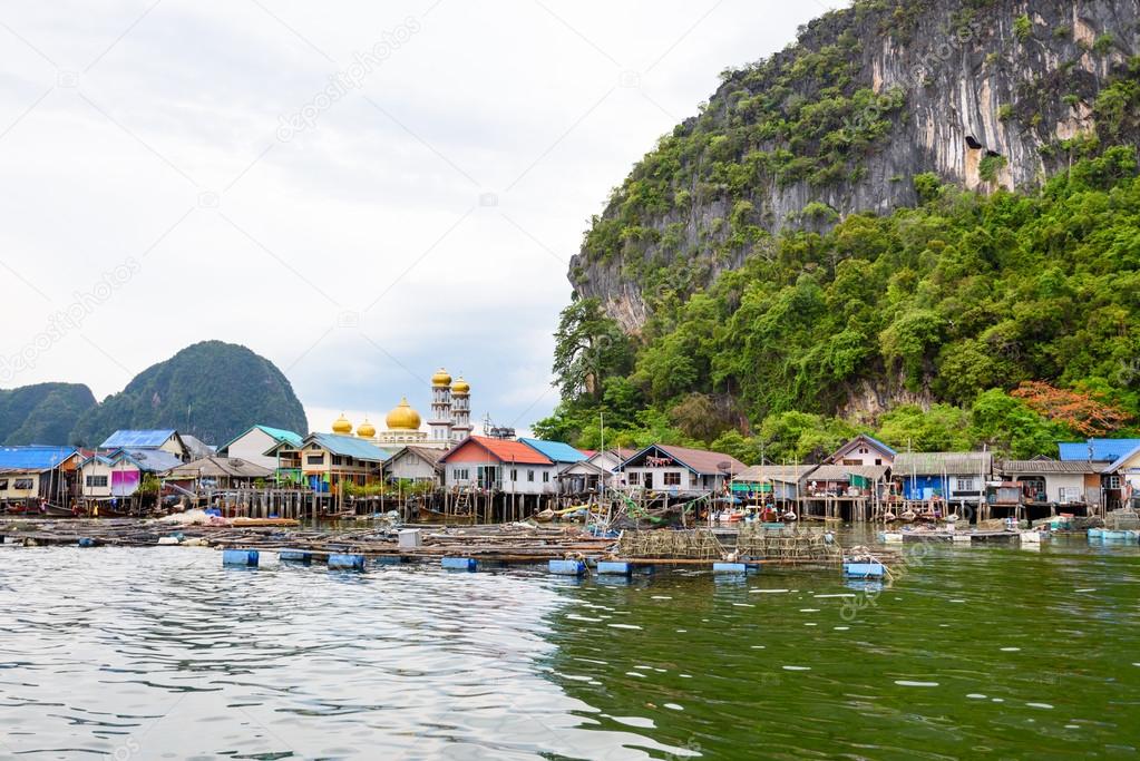 Koh Panyee or Punyi island village is floating — Stock Photo © yongkiet ...