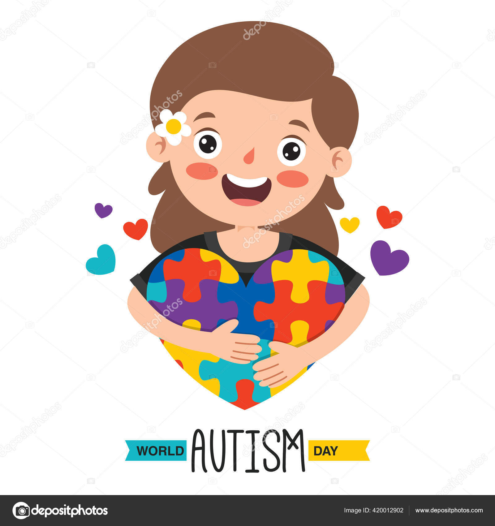 Concept Drawing Autism Awareness Stock Vector Image by ©yusufdemirci ...