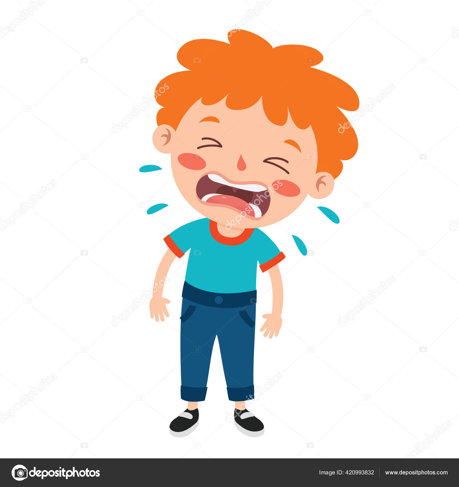 Crying Children Clipart