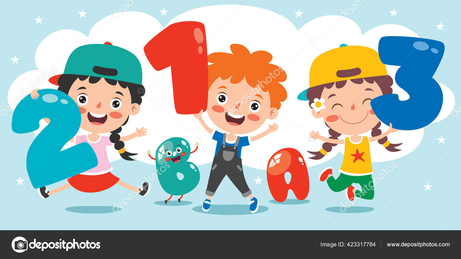 Concept Multi Colored Numbers Stock Vector by ©yusufdemirci 423317784