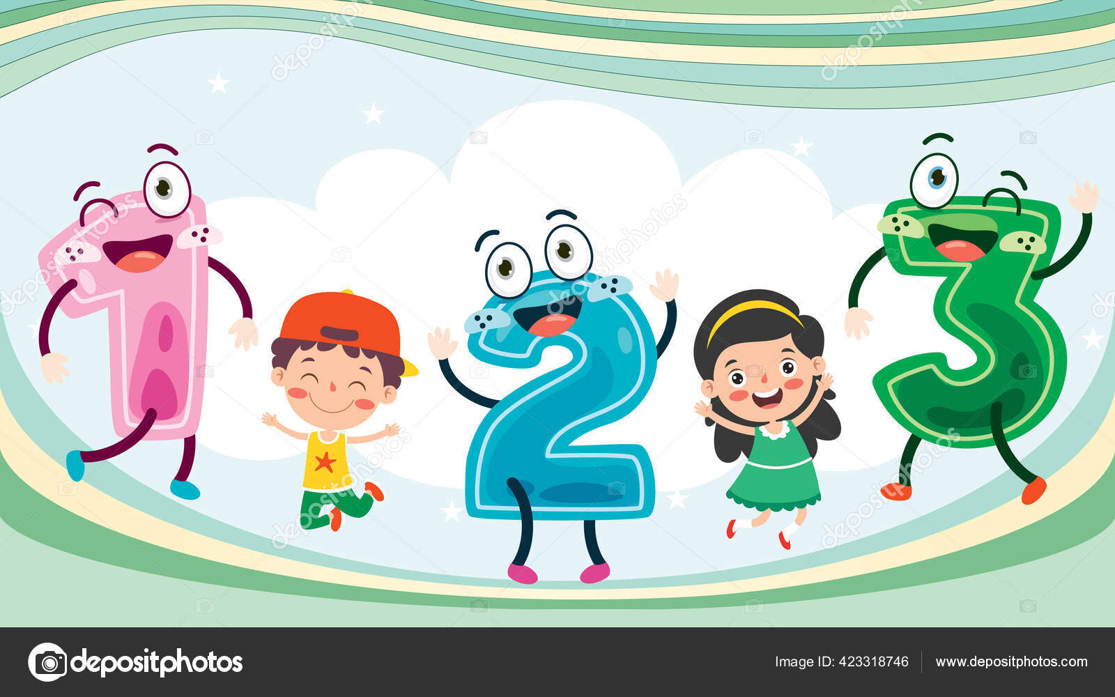 Concept Multi Colored Numbers Stock Vector Image by ©yusufdemirci ...