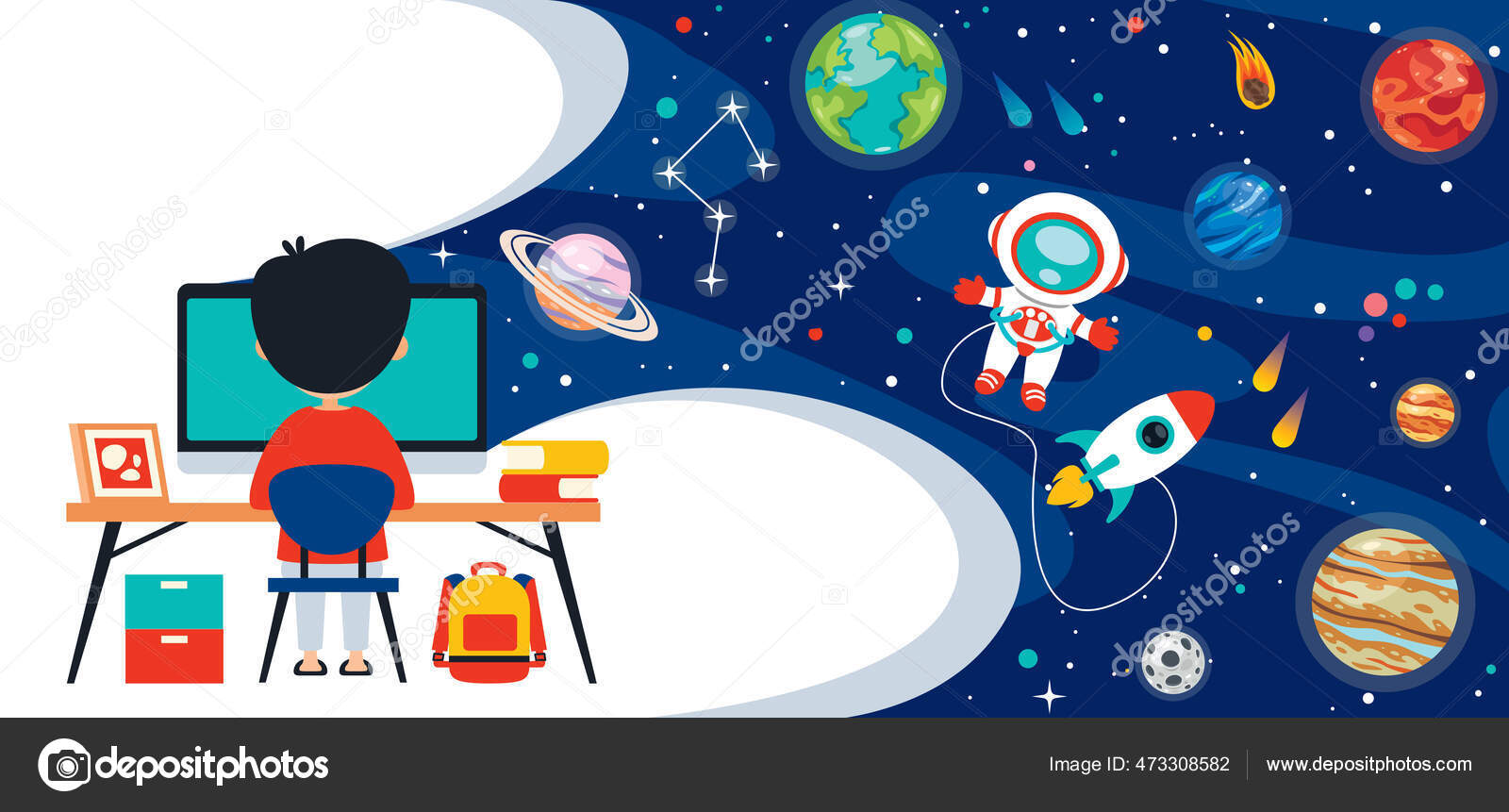 Concept Computer Technology Education Business Stock Vector by ...