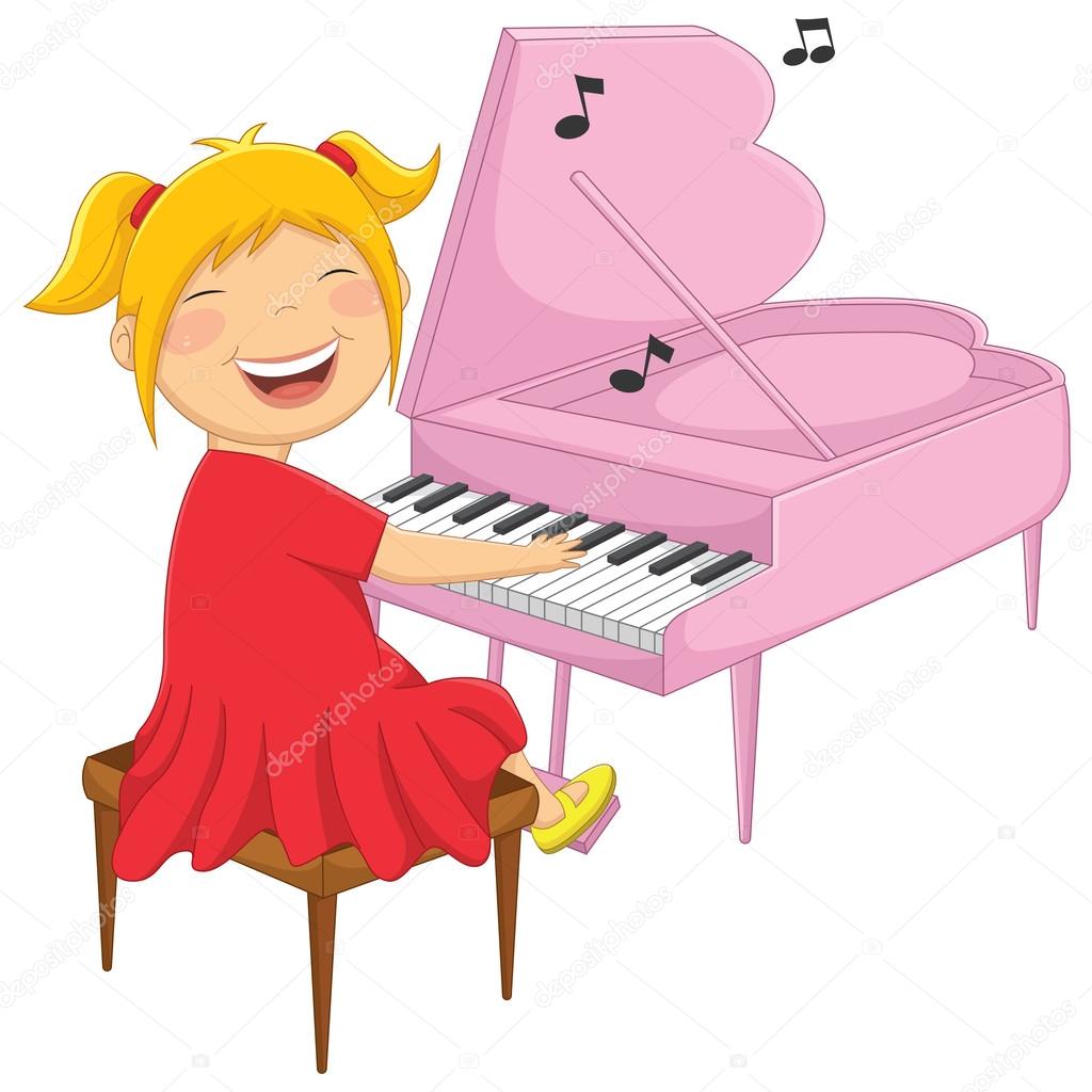 Playing Piano Clipart