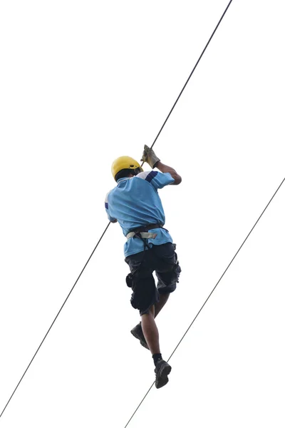 Man on zipline Stock Photos, Royalty Free Man on zipline Images ...